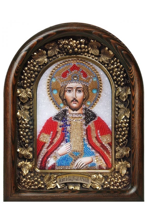 Икона Владислав Сербский из бисера купить в интернет-магазине ...